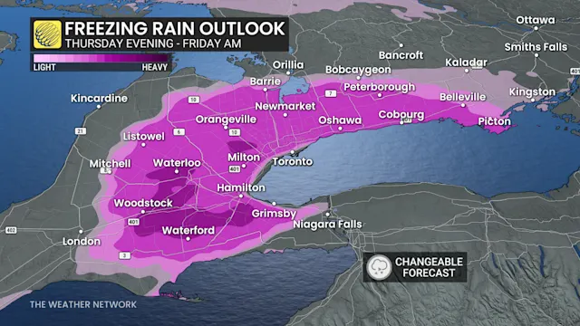 Freezing rain risk as temperatures warm in southern Ontario - The ...