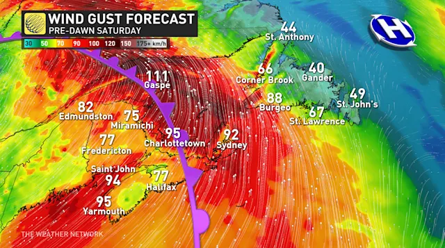 Screaming winds set to rattle Atlantic Canada into Saturday - The ...