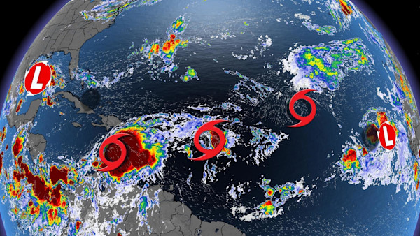 Four tropical cyclones form as the peak of the Atlantic hurricane ...