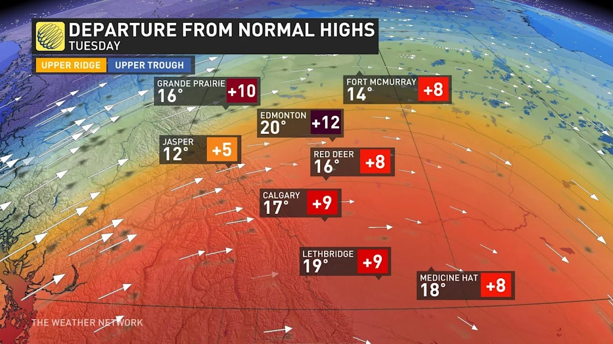 Gusty winds funnel record warmth into Alberta to start the week - The ...