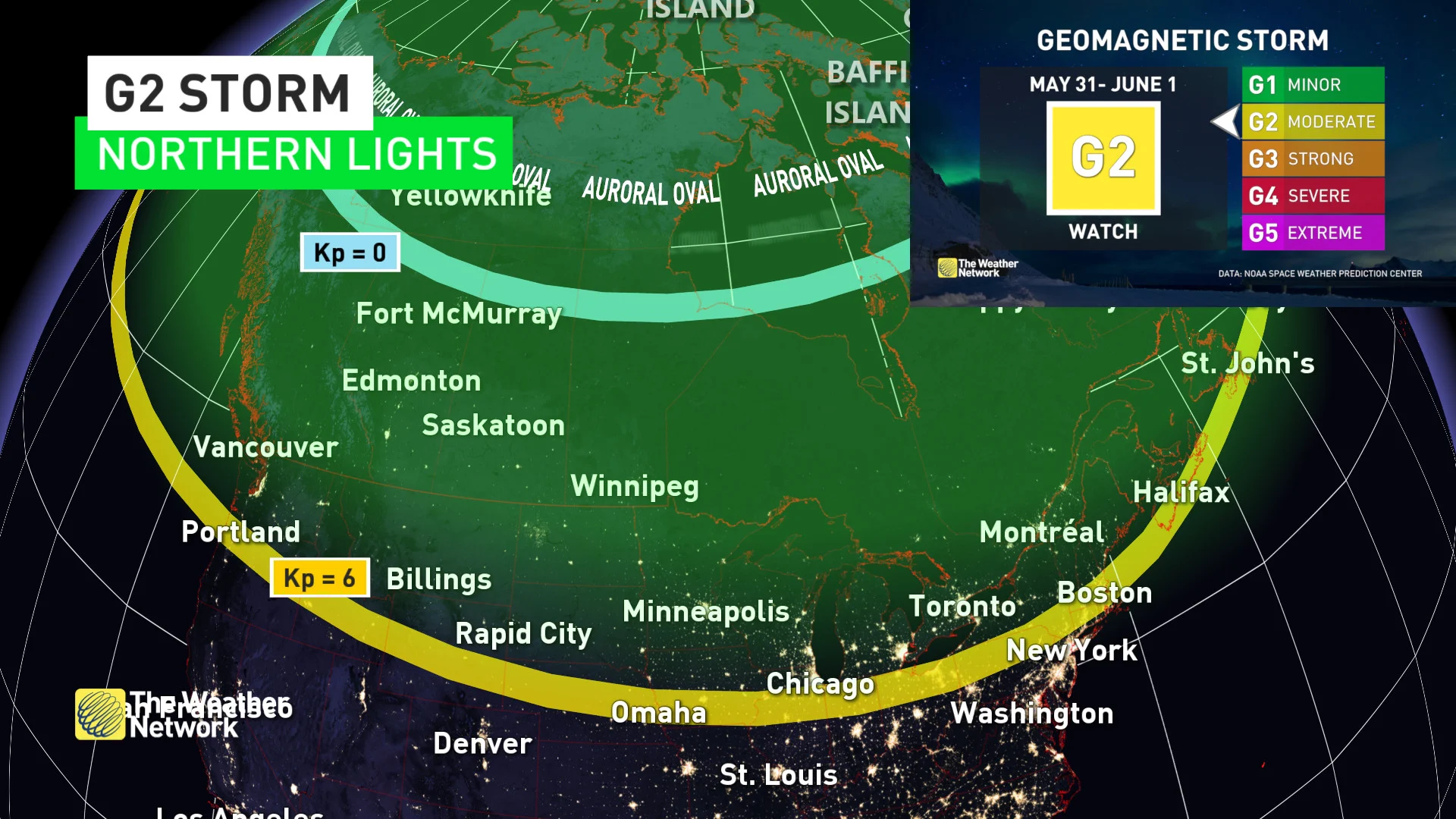 Look up! Bright auroras possible across Canada Friday night - The ...