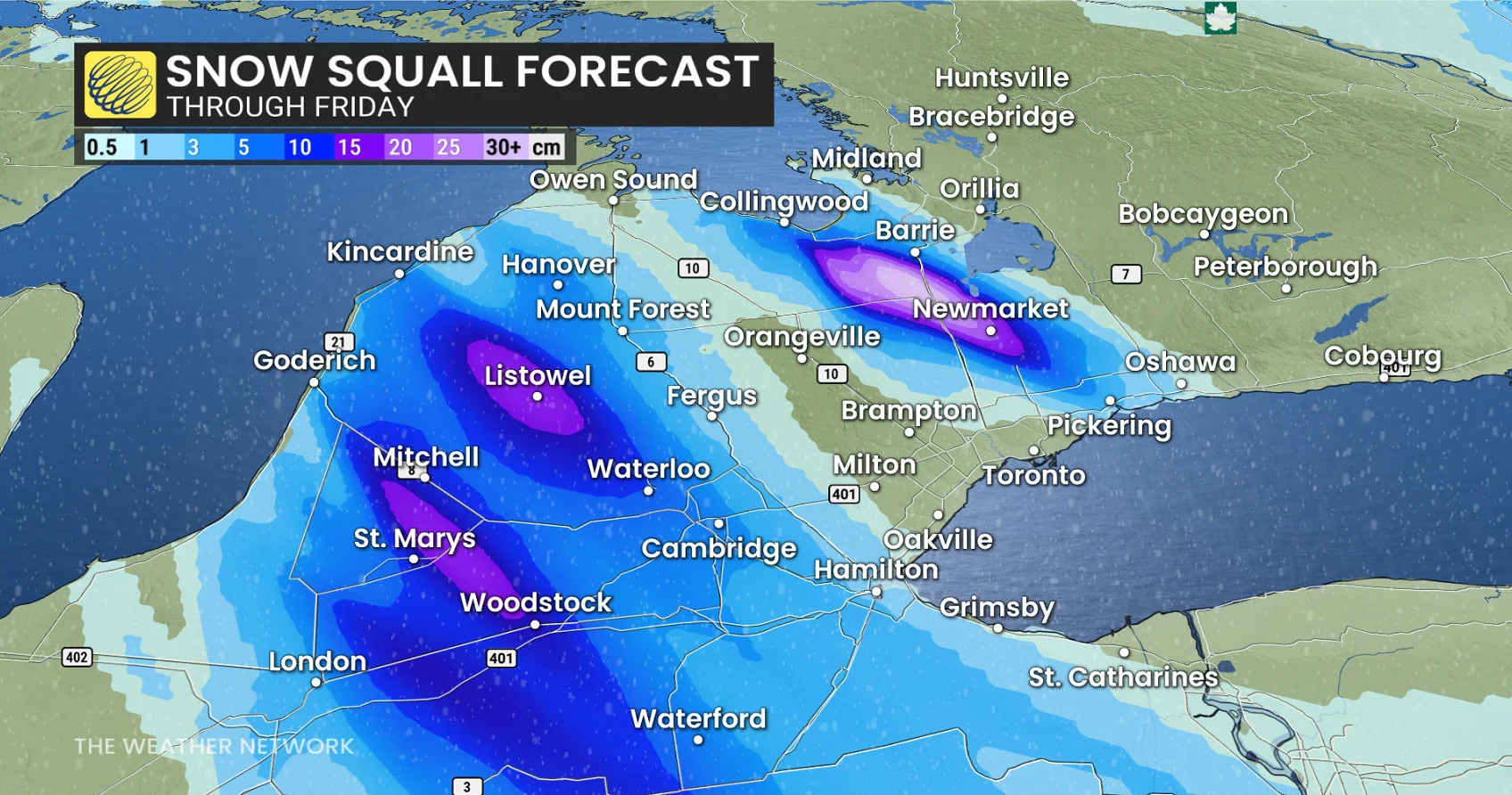 Ontario squalls could cause travel headaches through Friday - The ...
