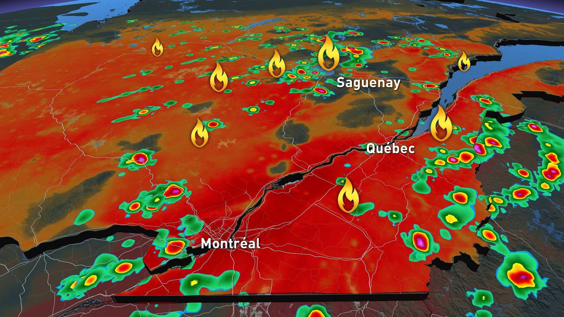 Heat, storms fuel fire risk across parts of Quebec - The Weather Network