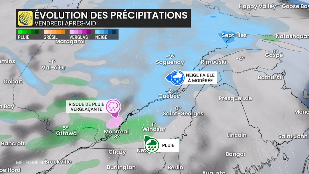 Cocktail météo vendredi : Montréal encore sur la corde raide - MétéoMédia