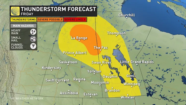 Sprawling storm plasters Prairies with rain, funnel cloud risk - The ...