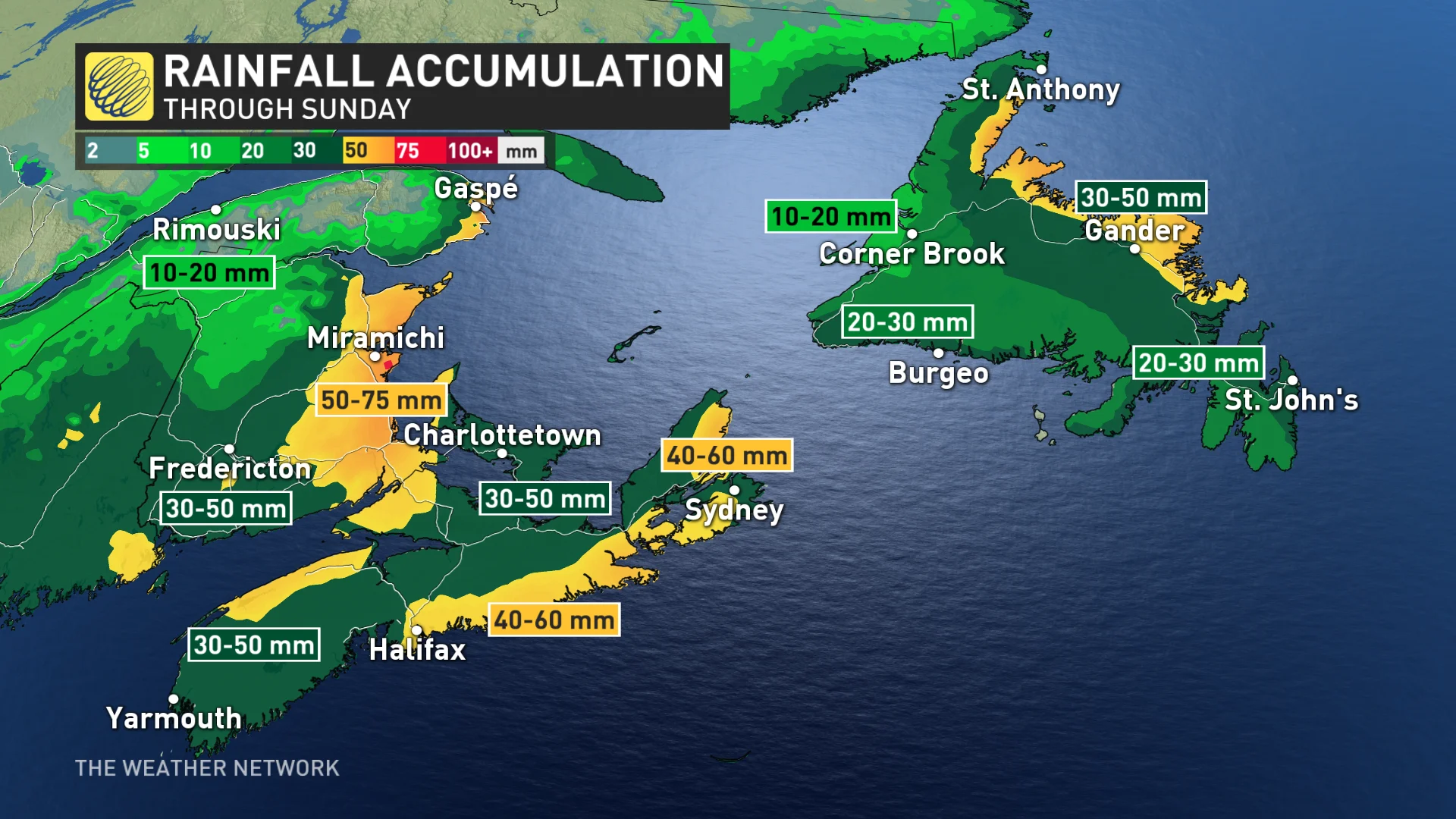 Heavy rain, winds, and snow spread across Atlantic Canada this weekend ...