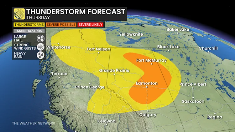 Thunderstorm potential is revived on the Prairies with rising energy ...