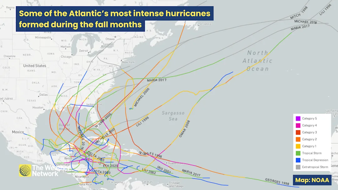 Autumn can still produce intense hurricanes across the Atlantic - The ...