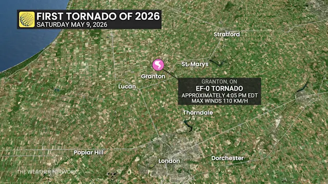 First tornado and microburst of 2026 confirmed in Canada - The Weather ...