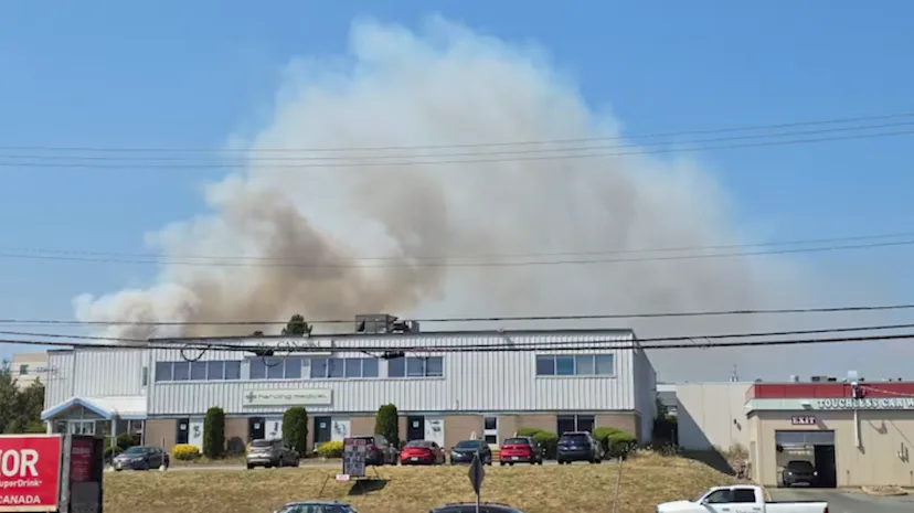 Wildfire burning near Halifax business park being held - The Weather ...