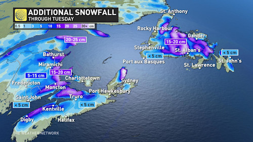 Snowfall continues to pileup ahead of late week rainy system - The ...