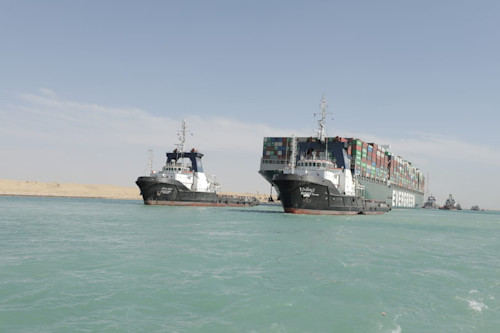 Traffic in Suez Canal resumes after stranded ship refloated - The ...