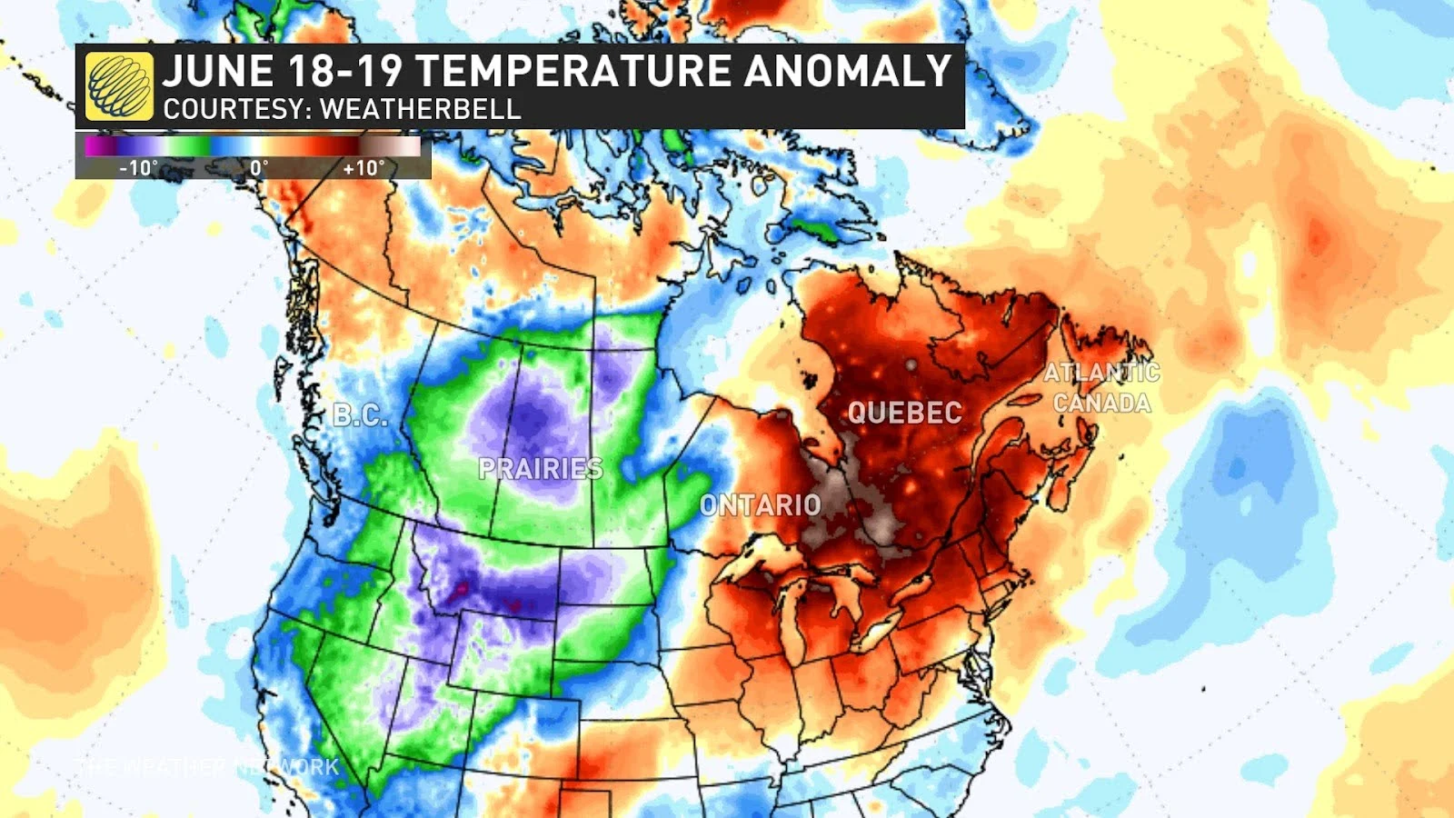 Canada is divided by steep temperature contrast this week - The Weather ...