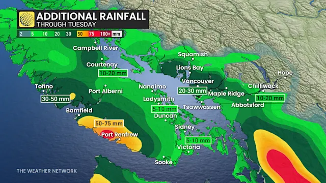 Interruptions in power and travel possible with intense B.C. wind gusts ...
