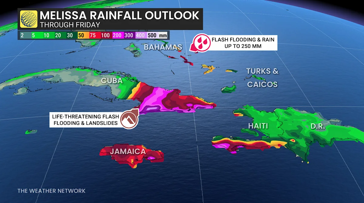 Cuba faces potentially catastrophic, life-threatening impacts from Melissa - The Weather Network