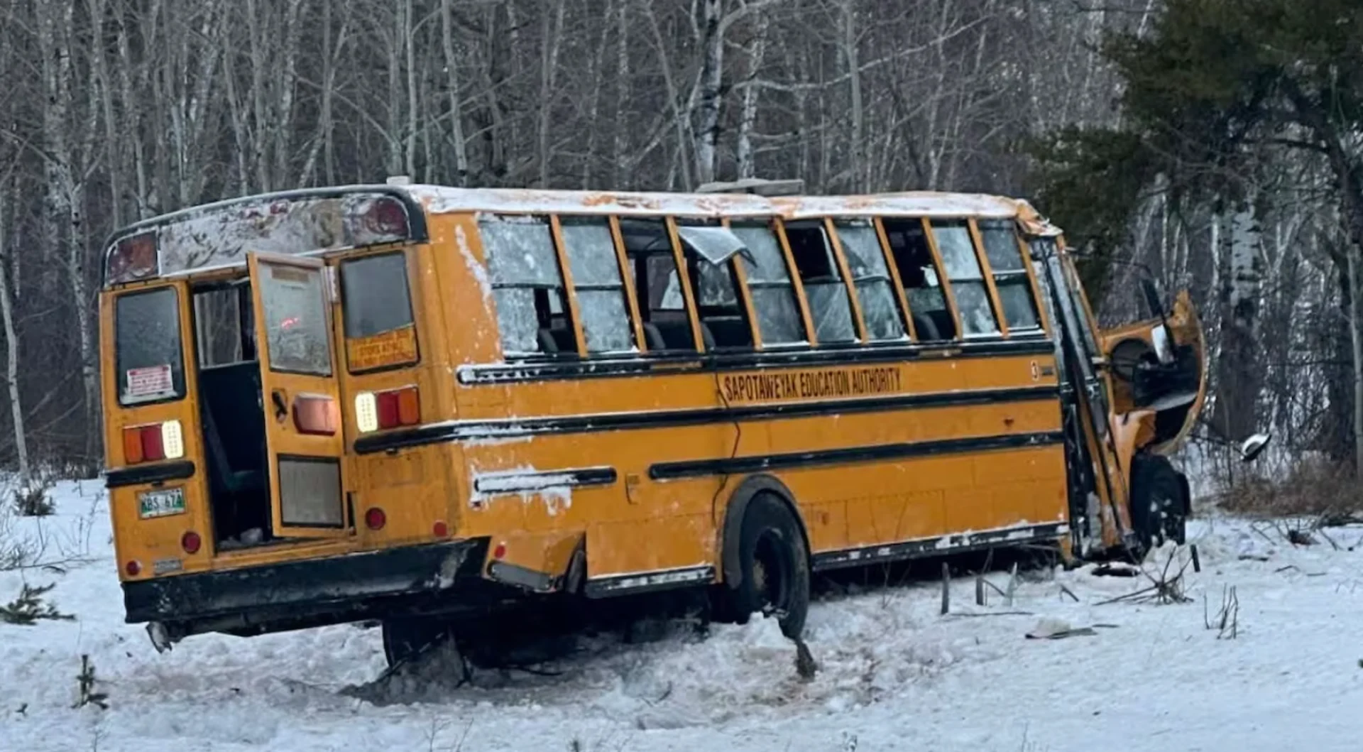 Significant injuries after school bus trying to pass another bus rolls ...