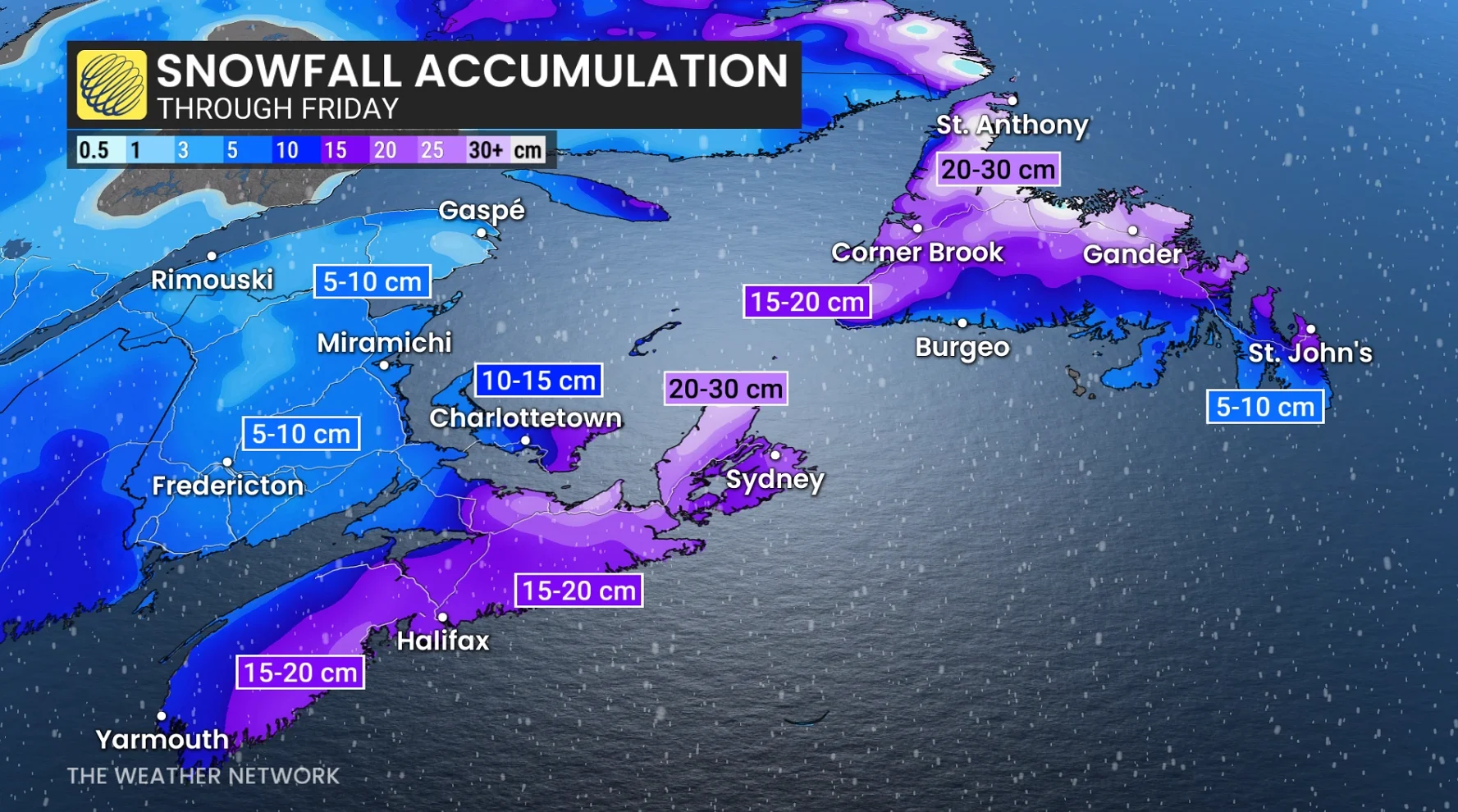 Swath of heavy snow to bring difficult travel to parts of Atlantic ...