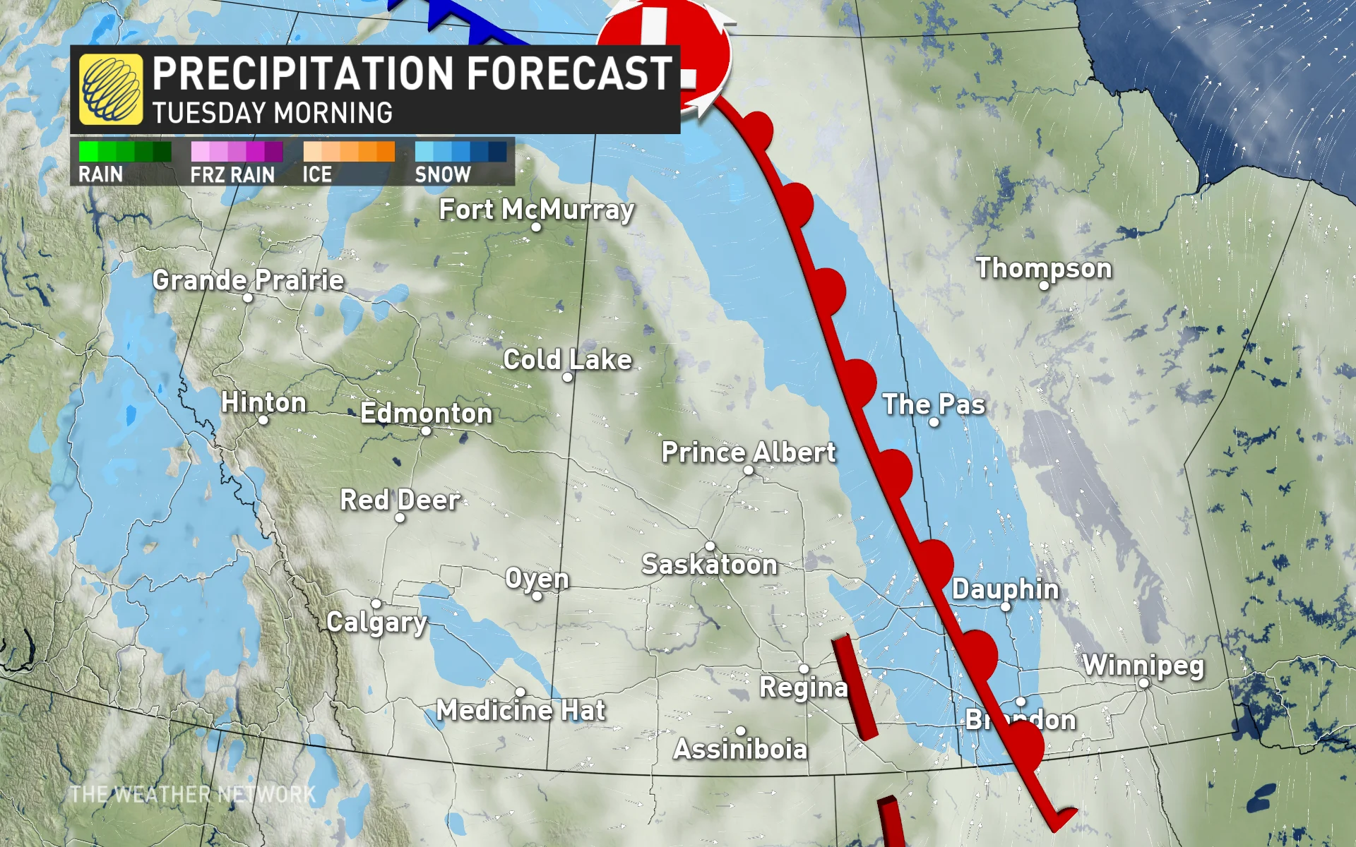 Next round of snow and strong winds for the Prairies looming - The ...