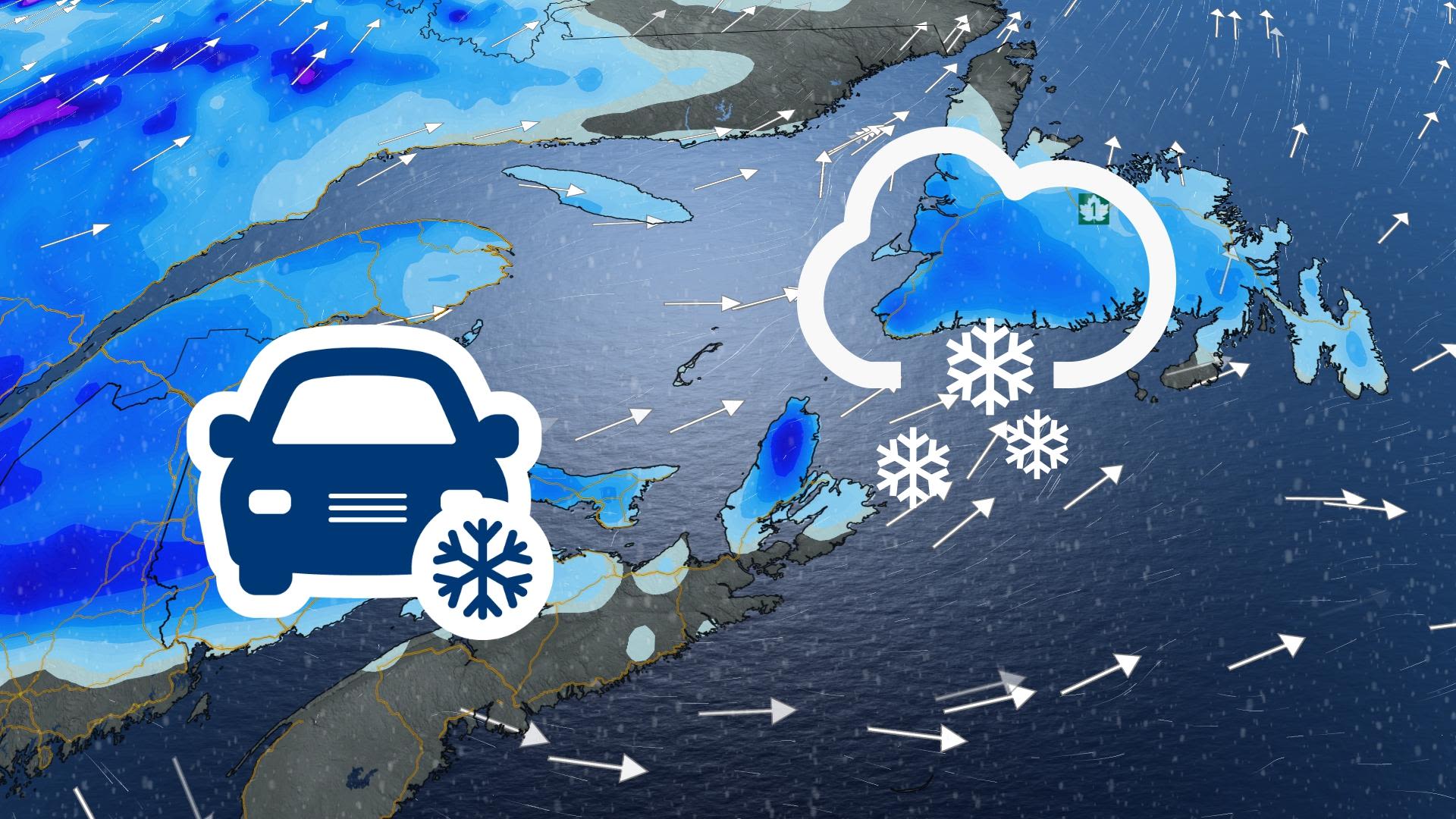 First snows pushing into Atlantic Canada after July-like warmth - The ...