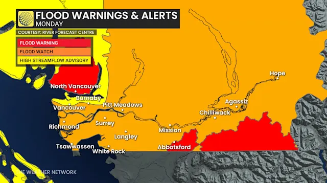 Flooding expected in parts of B.C.'s Fraser Valley, North Shore ...