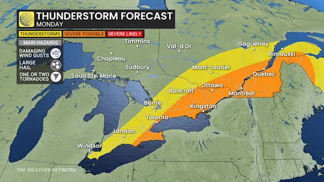 Stormy Sunday possible in Ontario, Quebec with rise in severe weather ...