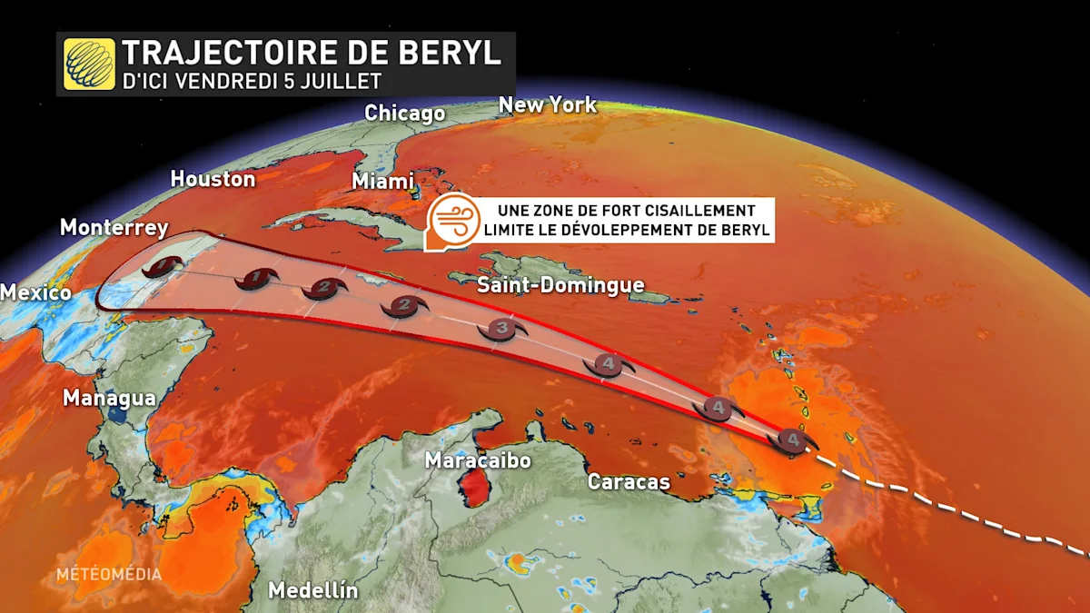 L’ouragan de catégorie 4 Beryl touche terre dans les Grenadines ...