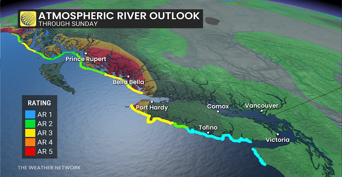 Atmospheric river set to fuel heavy B.C. rains into this weekend - The ...