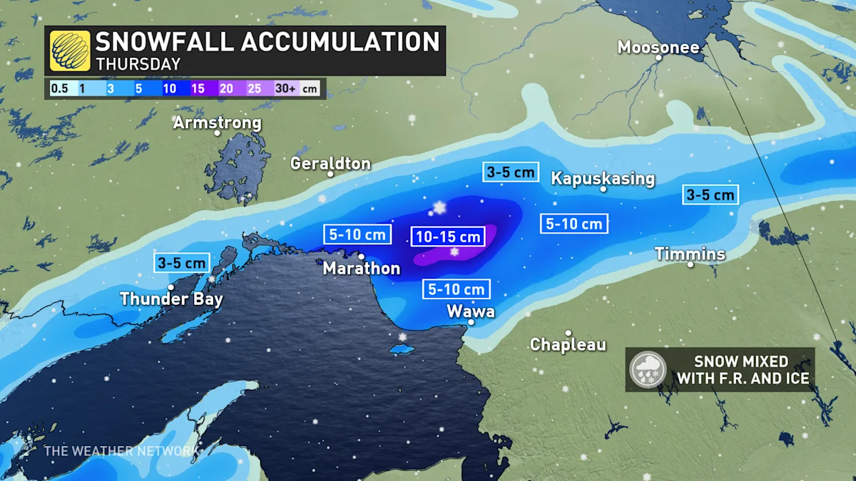First notable blast of snow and ice takes aim at parts of Ontario ...
