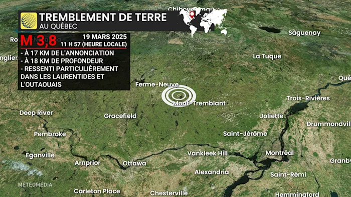 Tremblement de terre au Québec ce matin - MétéoMédia