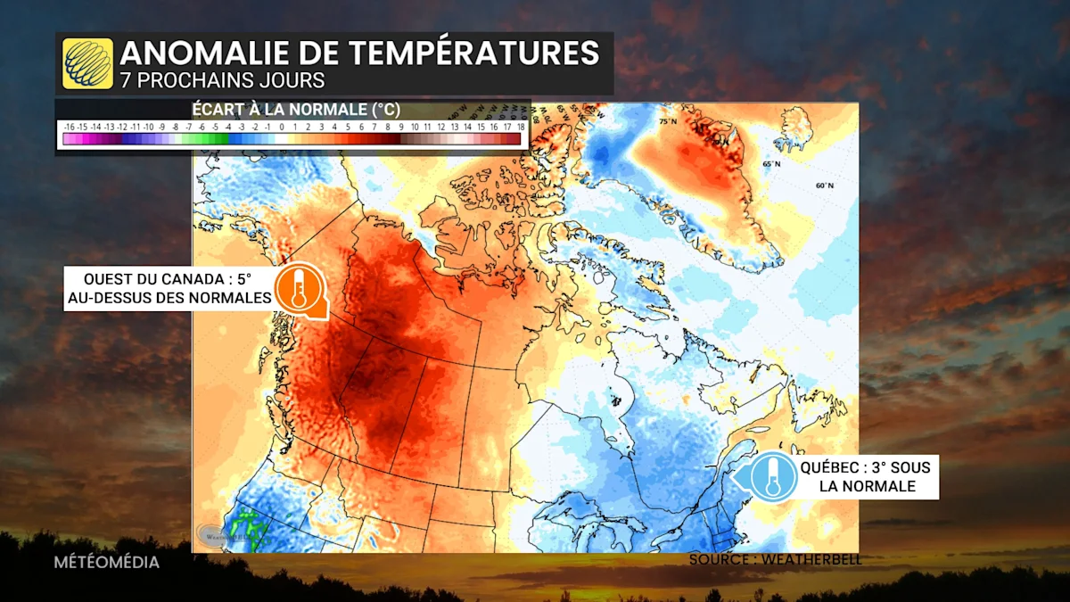 La chaleur s'accroche au pays, mais atteindra-t-elle le Québec? - MétéoMédia