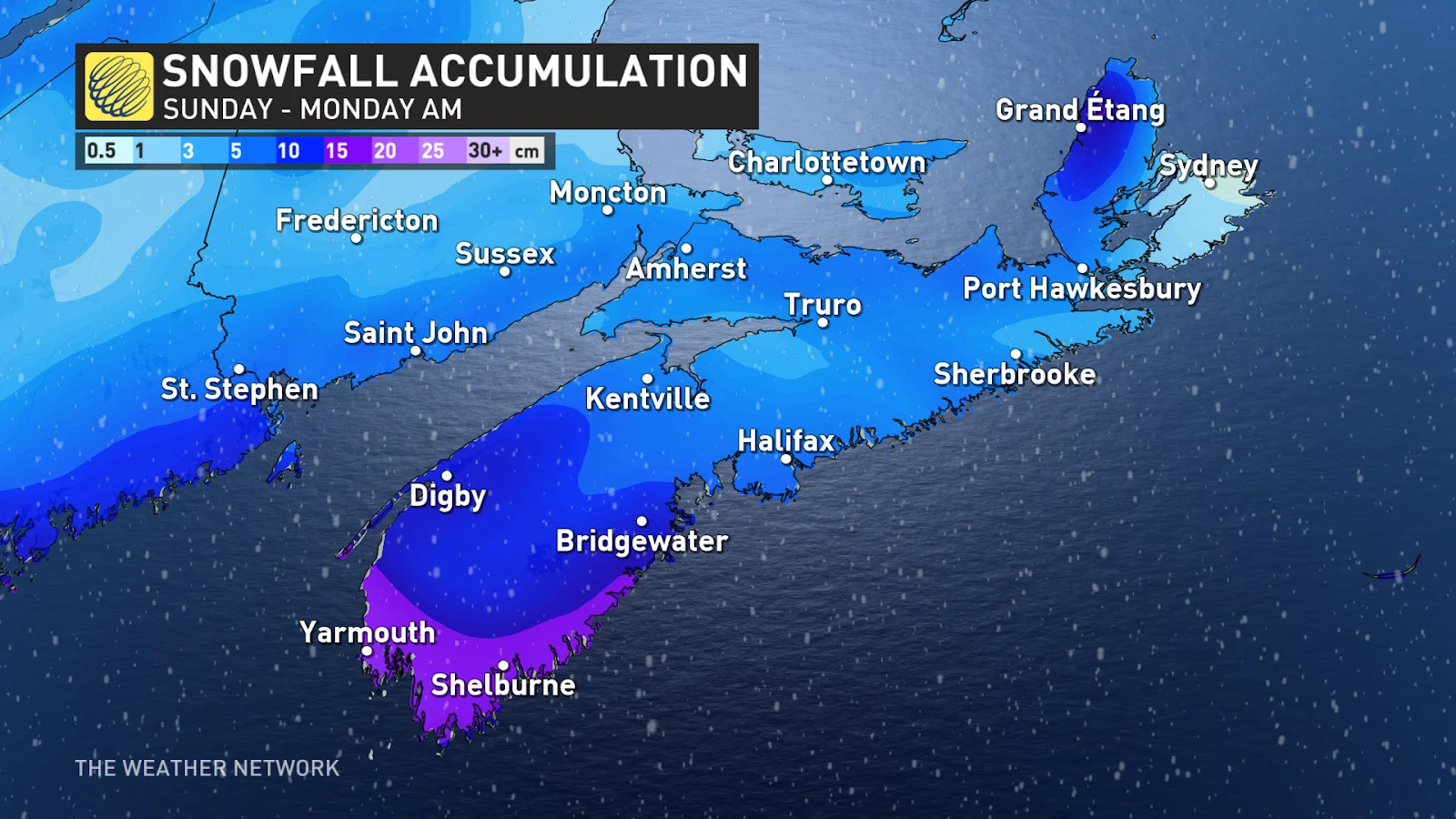 Blustery weekend snowfall could make travel tough for Maritimes - The ...
