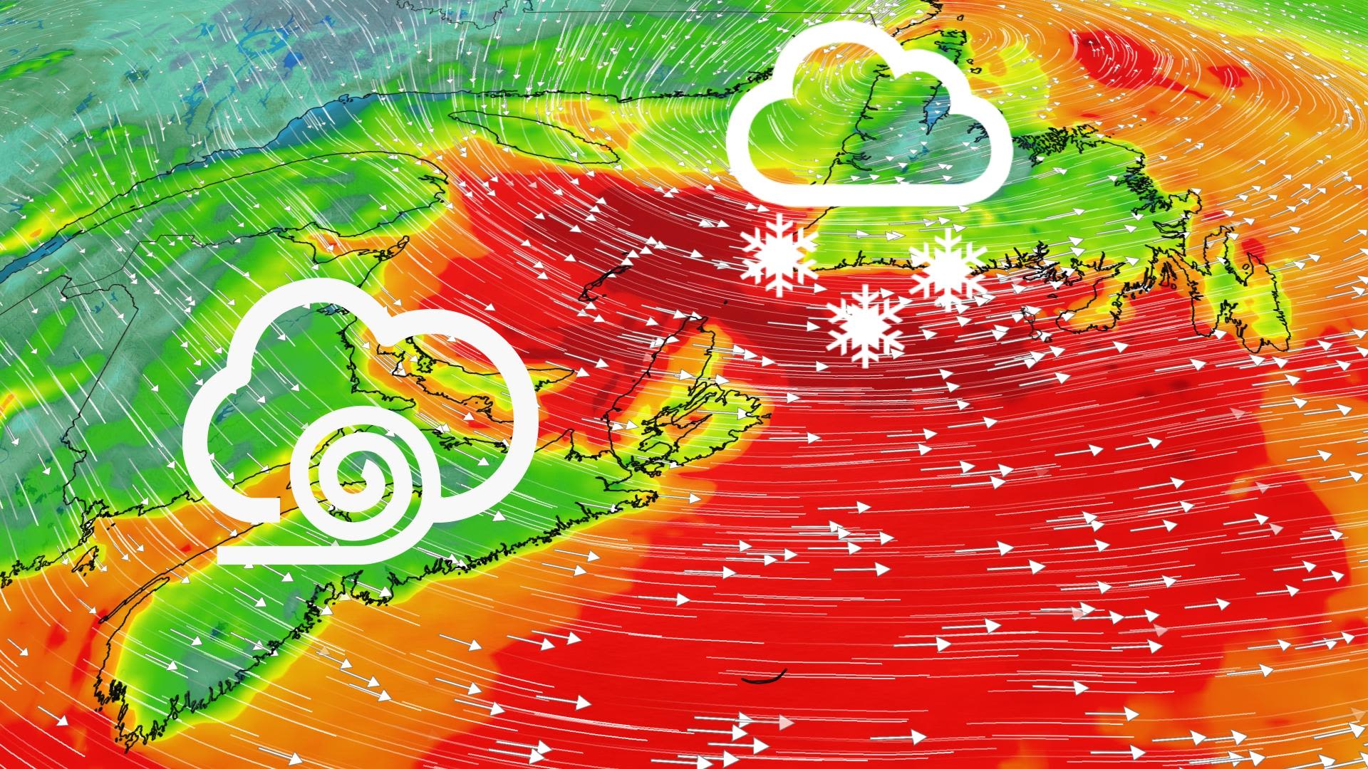 Wind warnings, 40 cm of snow in Atlantic Canada with bomb cyclone - The ...