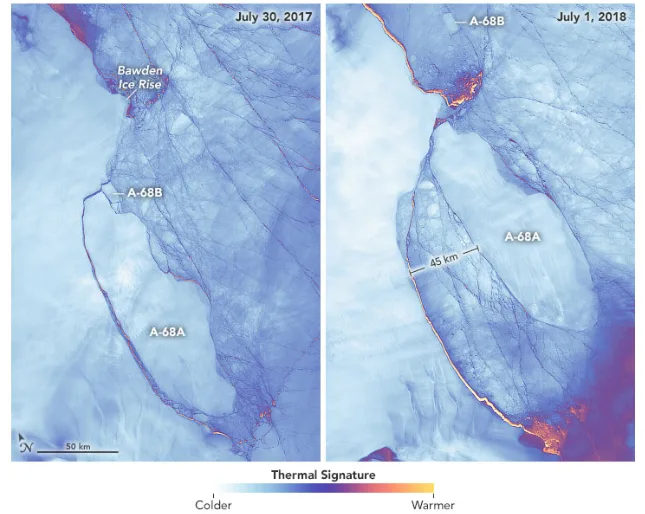 New satellite images reveal Iceberg A-68's days are numbered - The ...