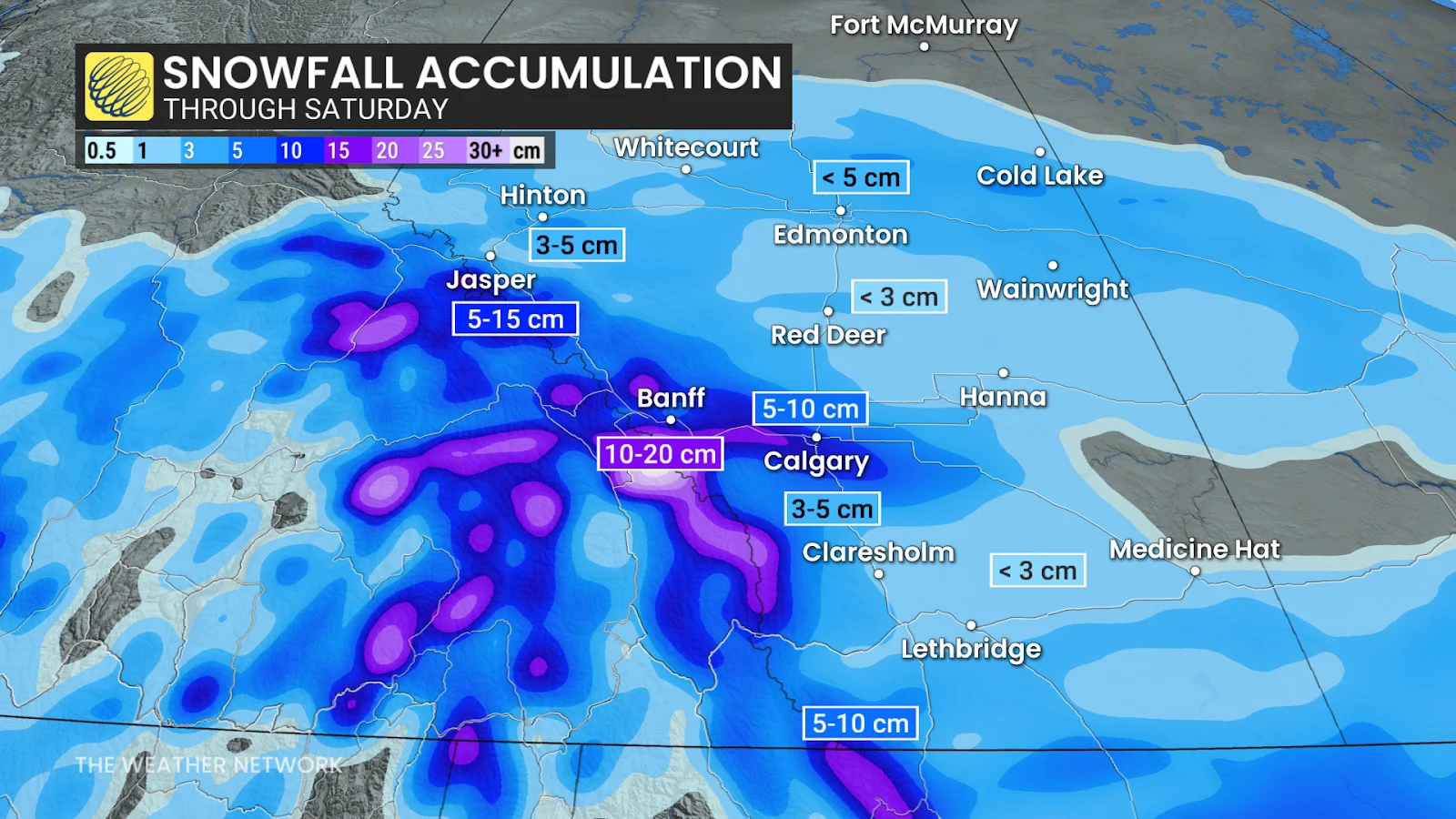 Calgary area on the lookout for bursts of snow on Saturday - The ...