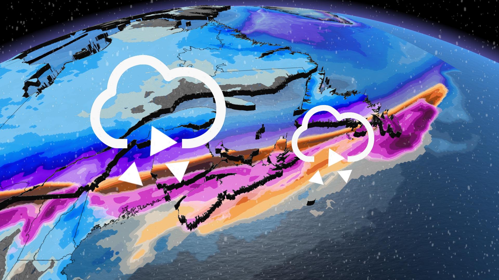Prolonged ice and heavy snow aiming for Atlantic Canada - The Weather ...