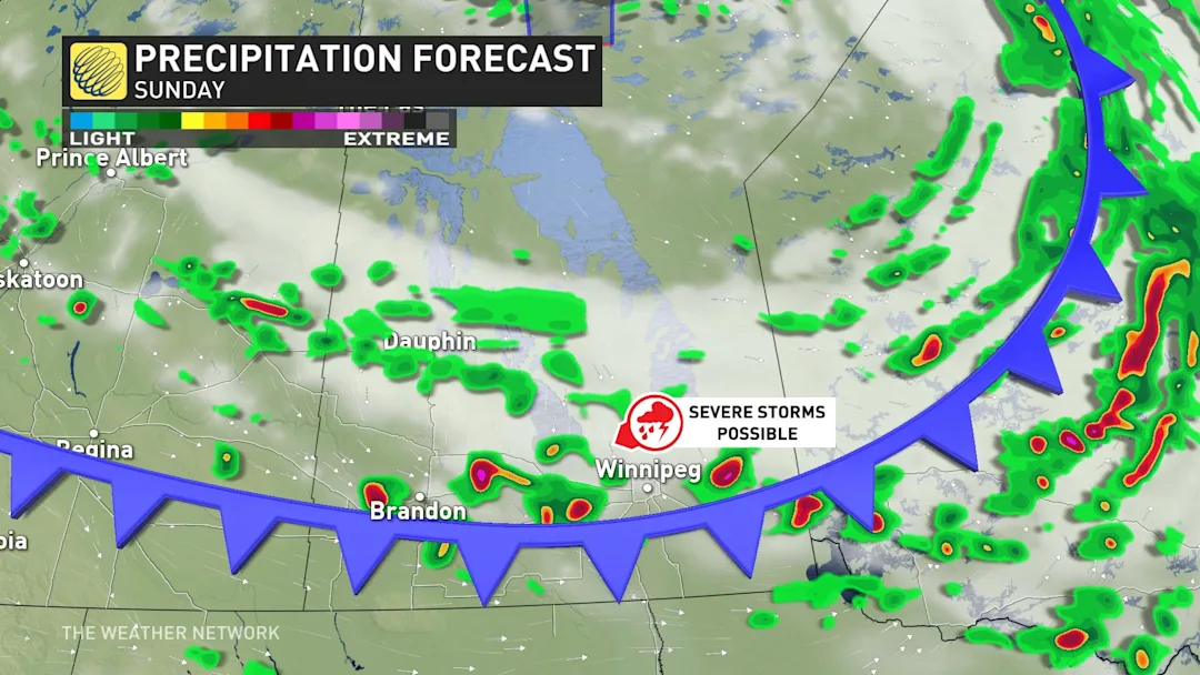 Potent storms could pelt Manitoba with large hail on Sunday - The ...