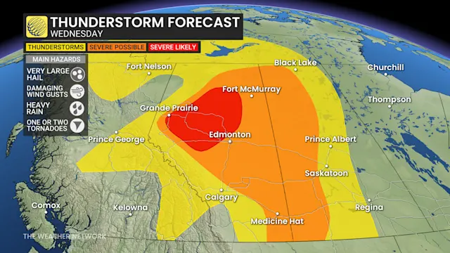 Tornado watches issued in Alberta amid severe storms firing up - The ...