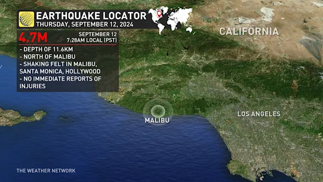 Earthquake of magnitude 4.7 shakes Malibu in Southern California: USGS ...