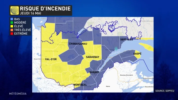 Milliers d'évacuations, fumée jusqu'au Québec - MétéoMédia