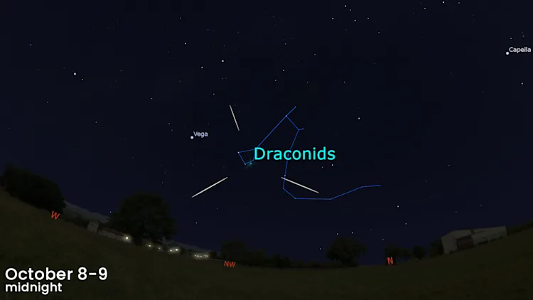 Meteor showers and the Harvest Moon light up our October night skies ...