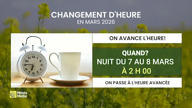 Préparez-vous au changement d’heure : voici les conséquences - MétéoMédia