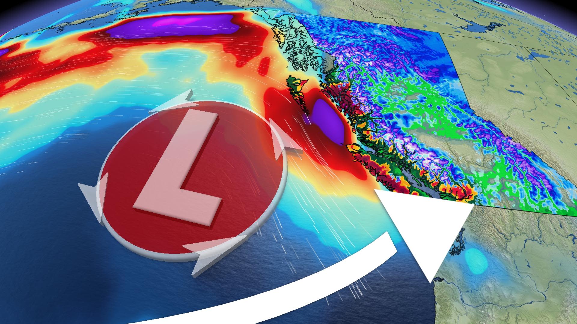 Alpine snow, more heavy rains washing into B.C. through Sunday - The ...