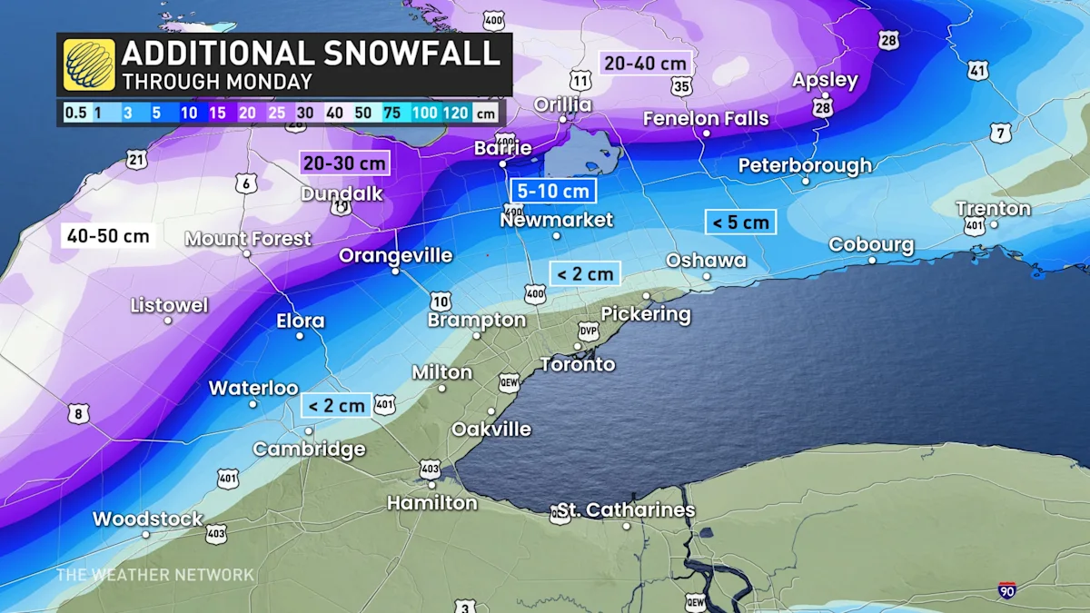 Ontario walloped by intense snow squalls, impressive totals piling up ...