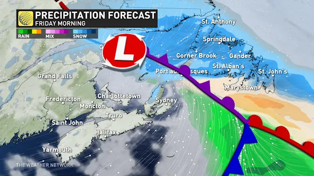 Heavy snow pushes into Newfoundland, looking ahead to a weekend storm ...