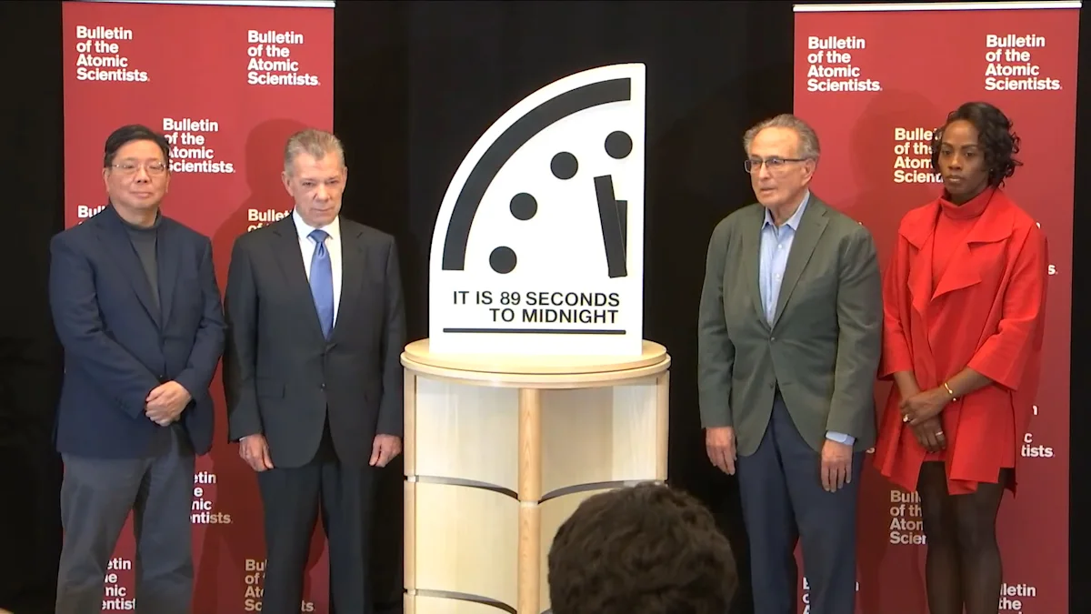 Climate change, conflicts, nuclear risk push Doomsday Clock closer to ...