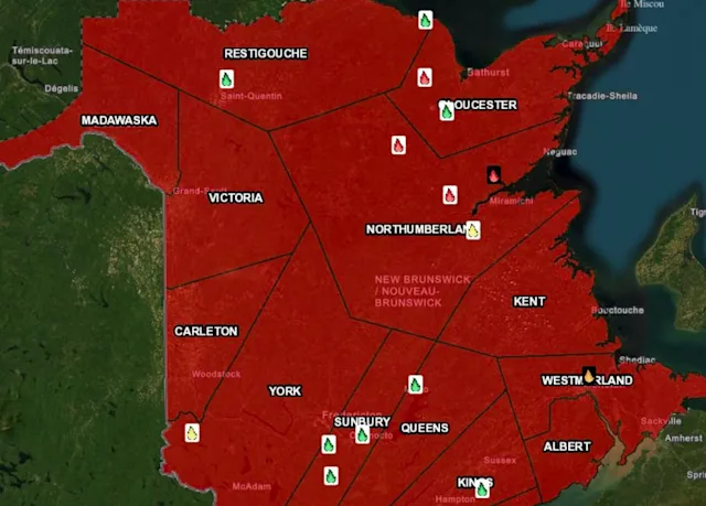 Evacuation advisory lifted as several fires burn in Miramichi region ...