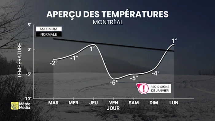 Prochains jours au Québec : un froid digne de la fin janvier - MétéoMédia