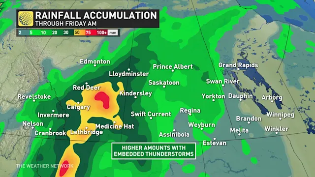 Storm risk creeps into Alberta and Saskatchewan with influx of rainfall ...