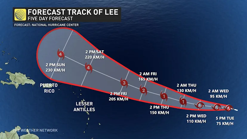 Lee expected to rapidly intensify to an 'extremely dangerous' hurricane ...