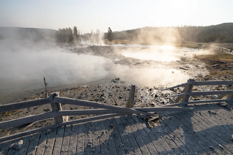Tourists scramble as surprise explosion at Yellowstone hurls large ...